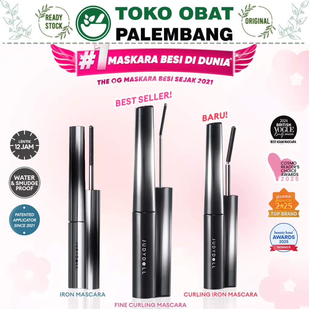 Jual JUDYDOLL FINE CURLING IRON MASCARA OG MASKARA BESI WATERPROOF ...