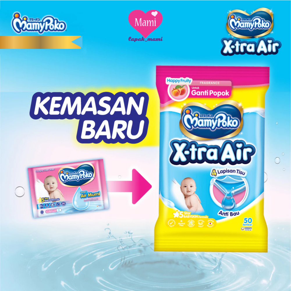 Jual MamyPoko Wipes Reguler Perfume Happy Fruity Tisu Basah dengan ...