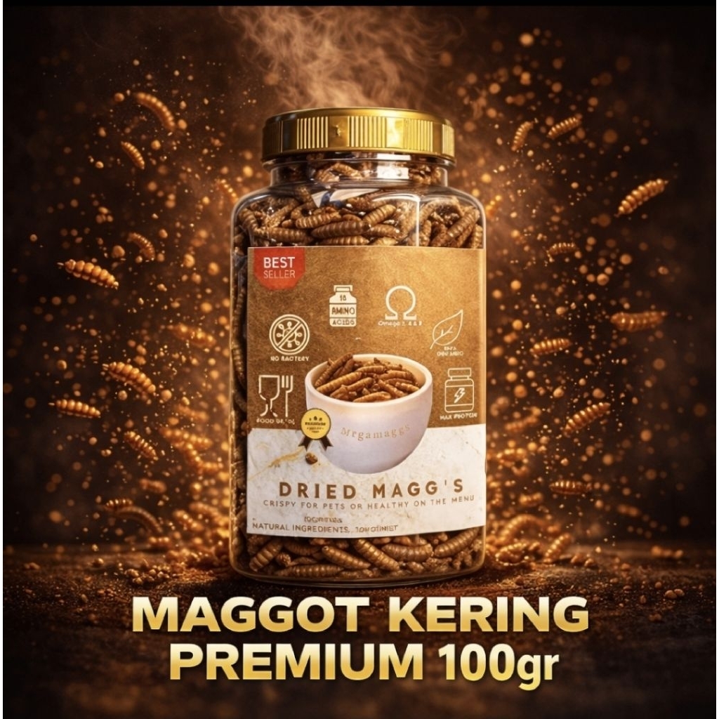 Jual Dried Maggot Bsf Larva Premium 130gr Larvs - Makanan hewan tinggi ...