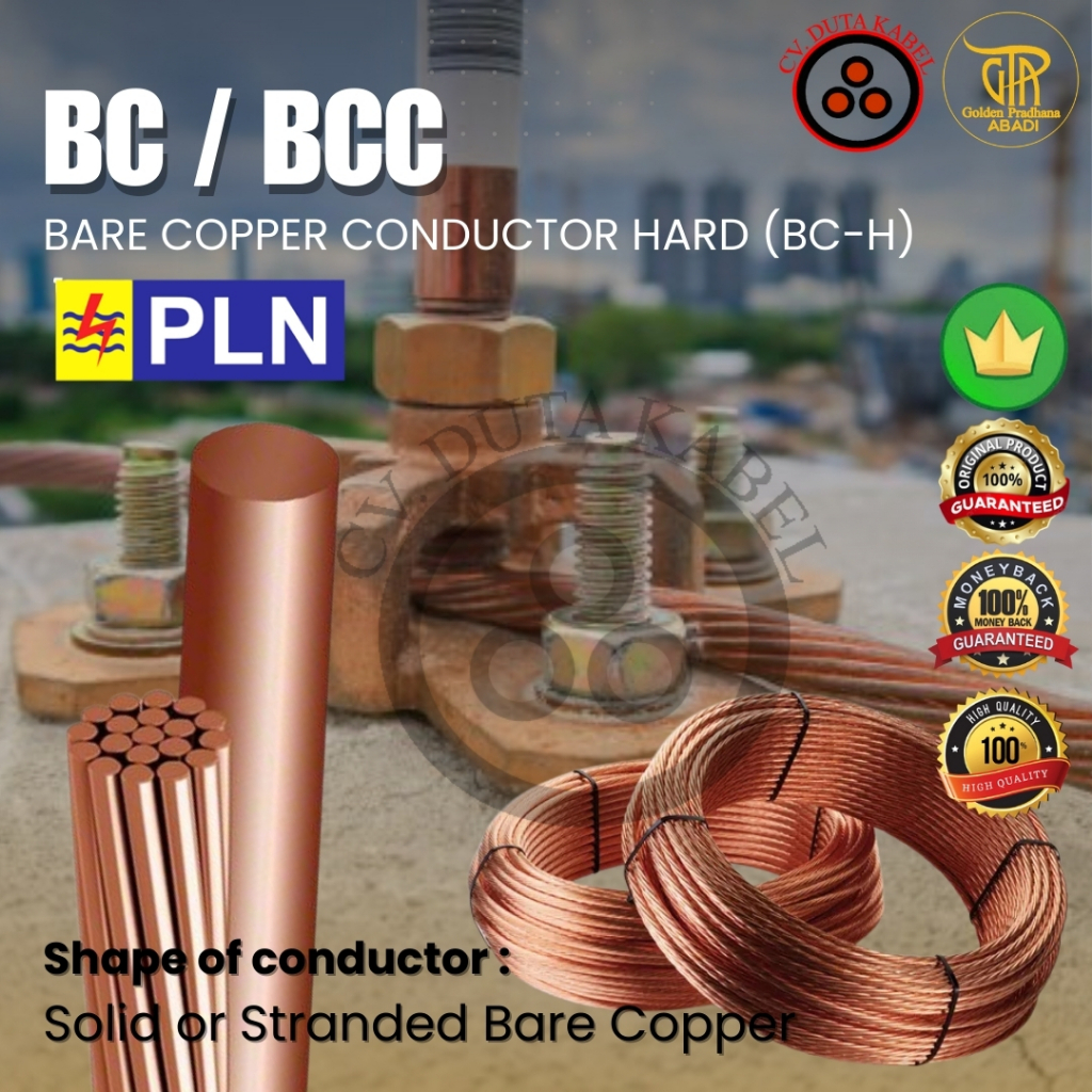Jual Kabel BC 1x70 mm2/1x70mm2/1 x 70 mm2 FULL (Grounding Wire) Standar ...