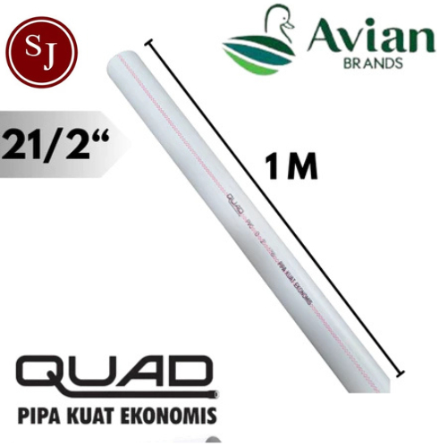 Jual PIPA PRALON POWER QUAD D 21/2 INCH TIPE D WARNA PUTIH | Shopee ...