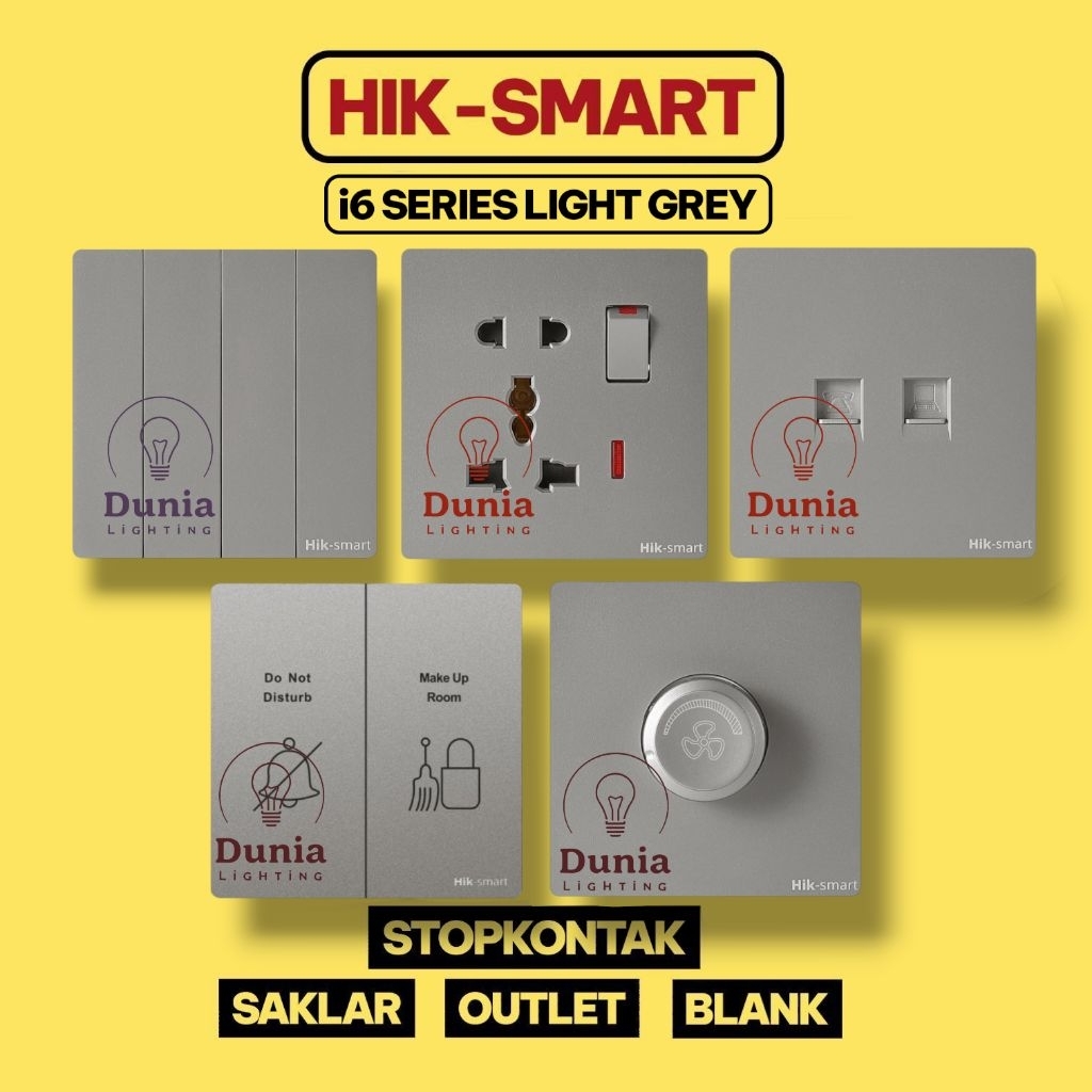 Jual HIK-SMART LIGHT GREY Saklar Triple Seri Engkel StopKontak Outlet ...