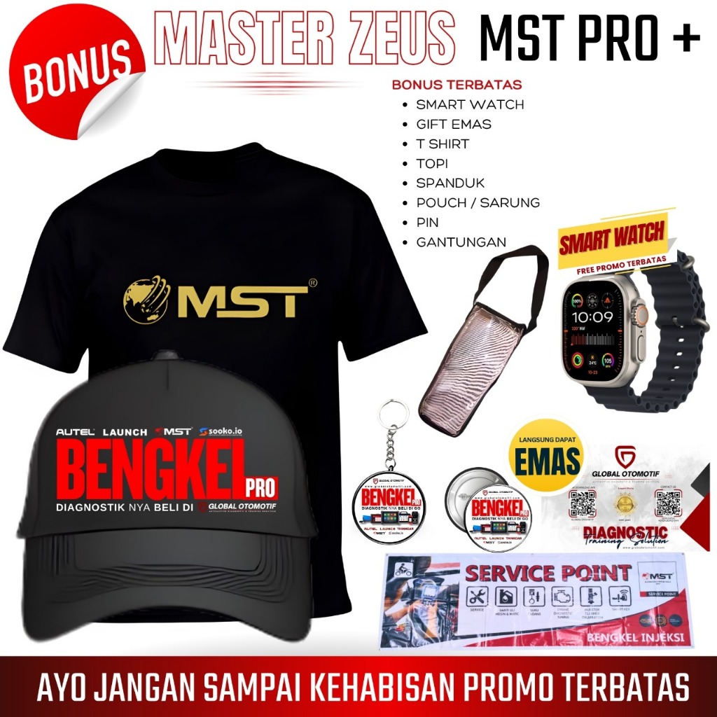 Jual Scanner Motor Injeksi Universal MASTER ZEUS MST 100 PRO PLUS Sudah ...