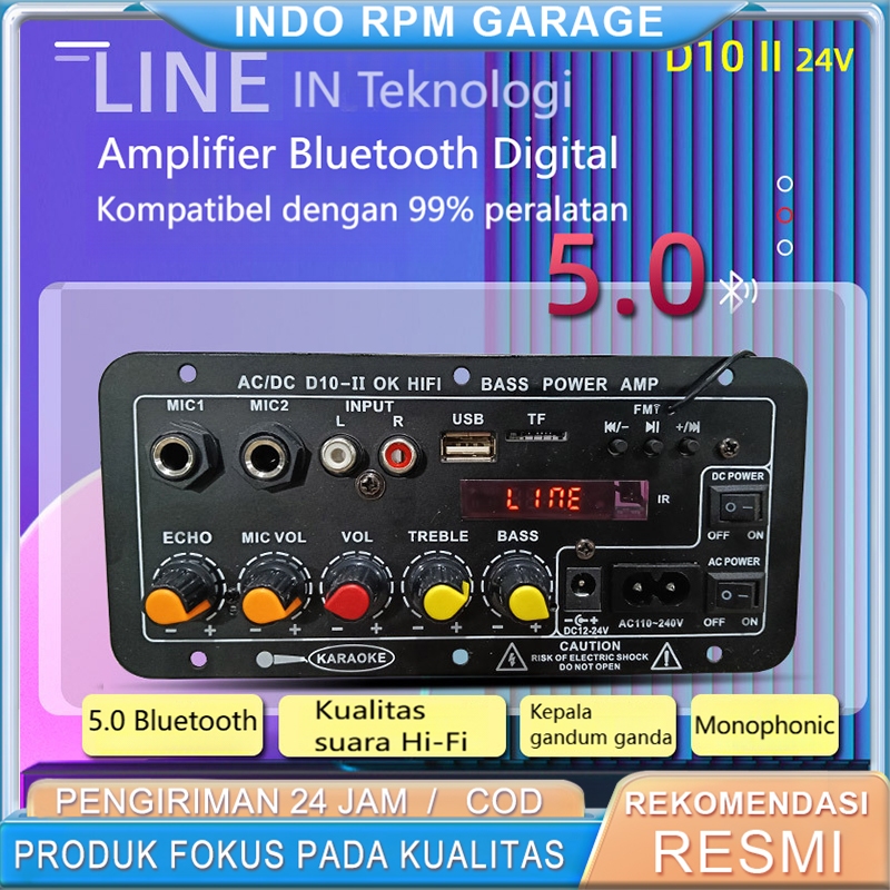 Jual D30 D30-II D10 D10-II T5 2000W Amplifier Bluetooth Super Bass 12V ...
