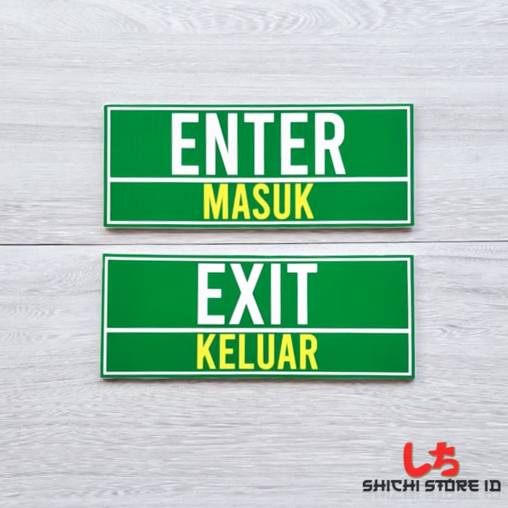 Jual Akrilik Sign Enter Exit / Sign Enter Exit Akrilik / Papan Enter ...