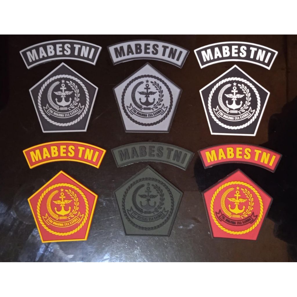 Jual Patchruber/Emblemkaret/Velcro/Logo/MABES-TNI/Ukuran 7cm X 7cm ...