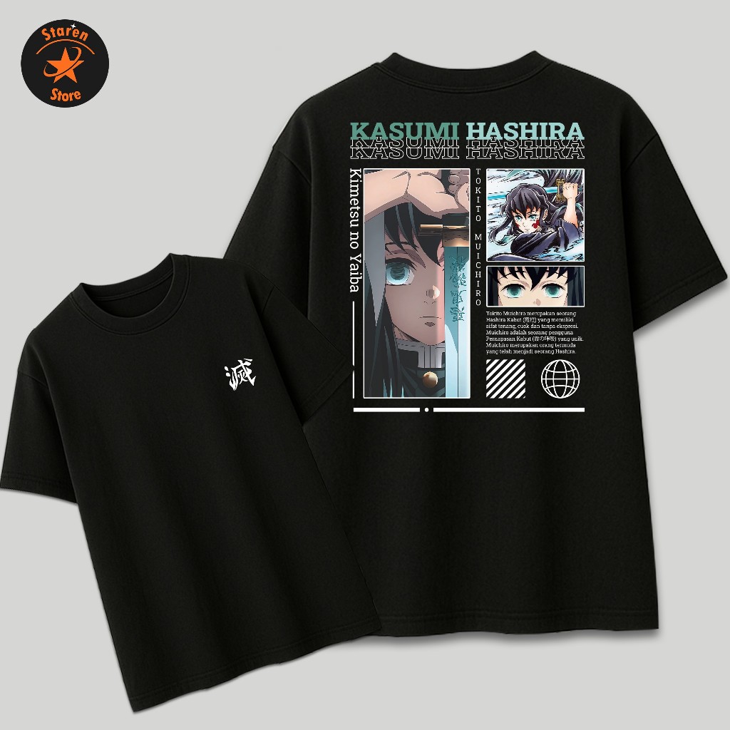 Jual Baju Kaos Anime Kimetsu no Yaiba Tokito Muichiro Mist Hashira ...