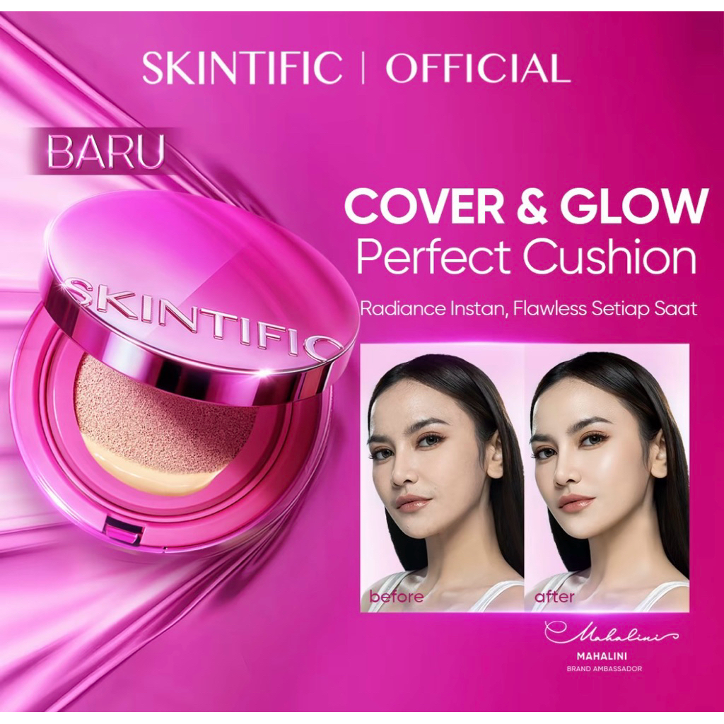 Jual SKINTIFIC - Cover Glow Perfect Pink Cushion | Full Coverage ...
