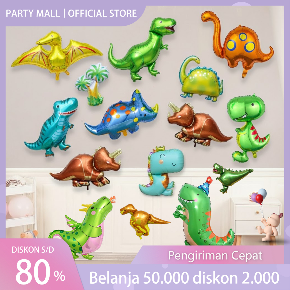 Jual Balon Foil Jumbo Dinosaurus New Edition / Trex / Pertanodon ...