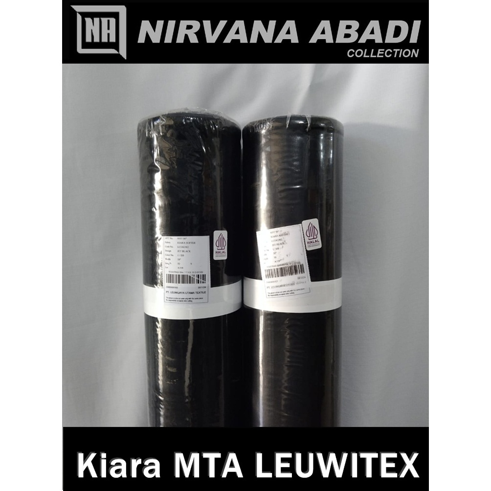 Jual Kain Jetblack Jet Black KIARA MTA LEUWITEX Kain Bahan Gamis dan ...