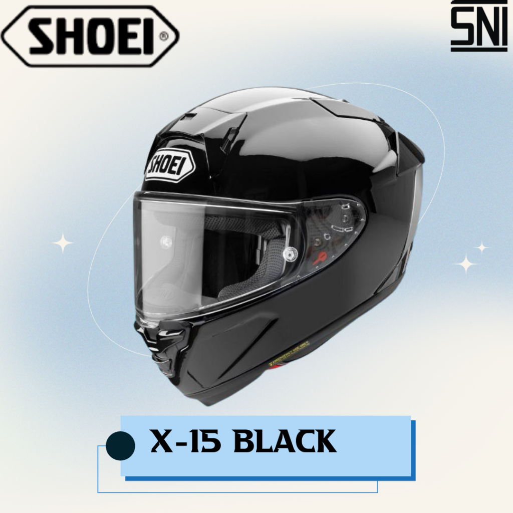 Jual Shoei X15 Full Face Premium Racing Helmet - Black Glossy Original ...