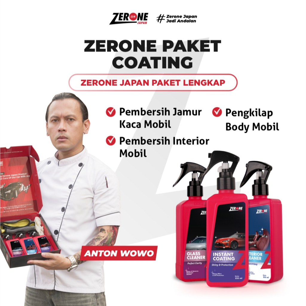Jual Zerone Japan Paket Lengkap Paket Coating Pengkilap Body Pembersih ...