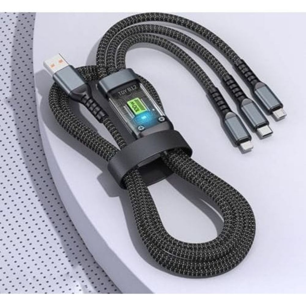 Jual Kabel data charger fast Charging 3 in 1 kabel lightning micro USB ...
