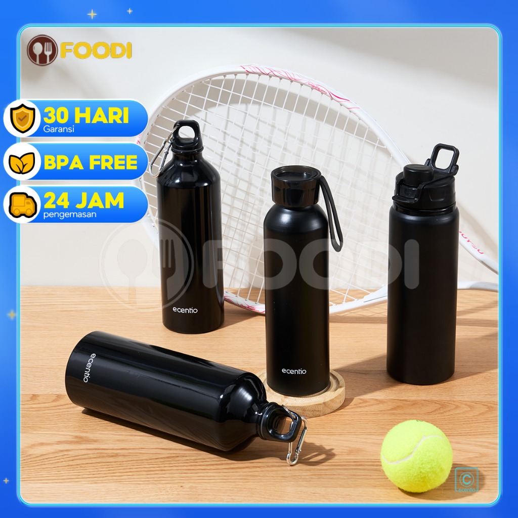 Jual ecentio & FOODI botol air minum aluminium Tumbler botol minum ...