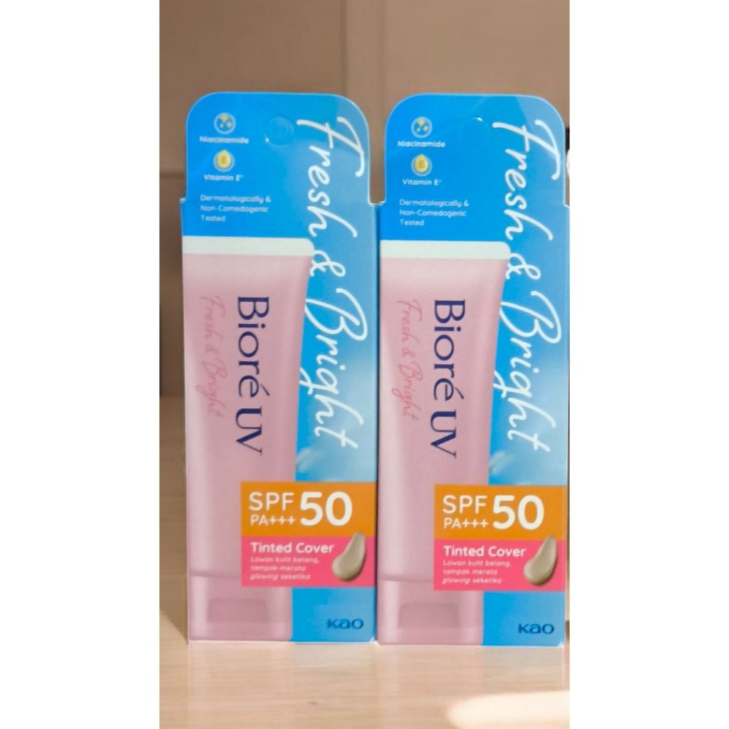 Jual Biore UV Fresh & Bright Instant Cover Sunscreen SPF 50+PA+++ by ...
