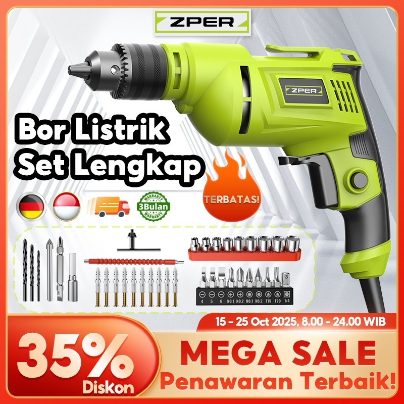 Jual ZPER Mesin Bor Tangan Bor Listrik Set Lengkap Bolak Balik Electric ...
