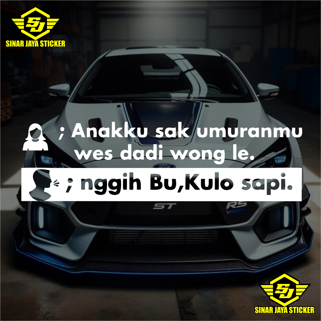 Jual Stiker Cutting nggih bu kulo sapi variasi kaca pintu bak truk ...