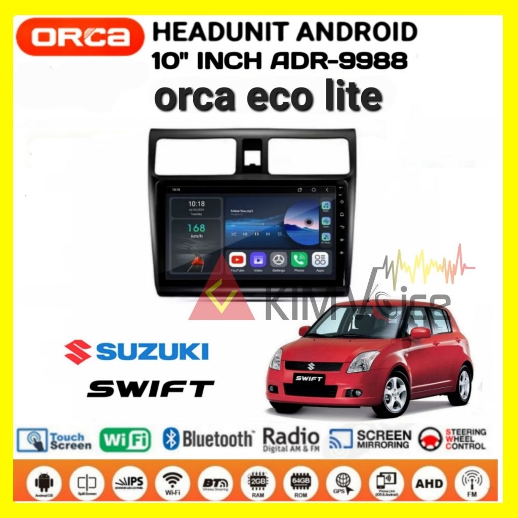 Jual Head unit Android Orca Eco lite 10 inch OEM Suzuki Swift 2004-2011 ...