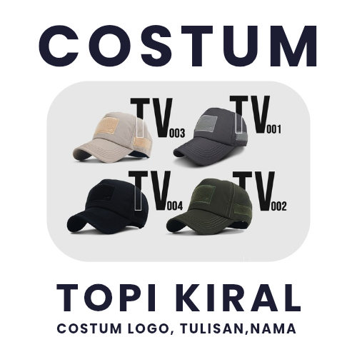 Jual Kiral Costum Topi Logo Nama Tulisan Bordir dan Emblem tempel ...