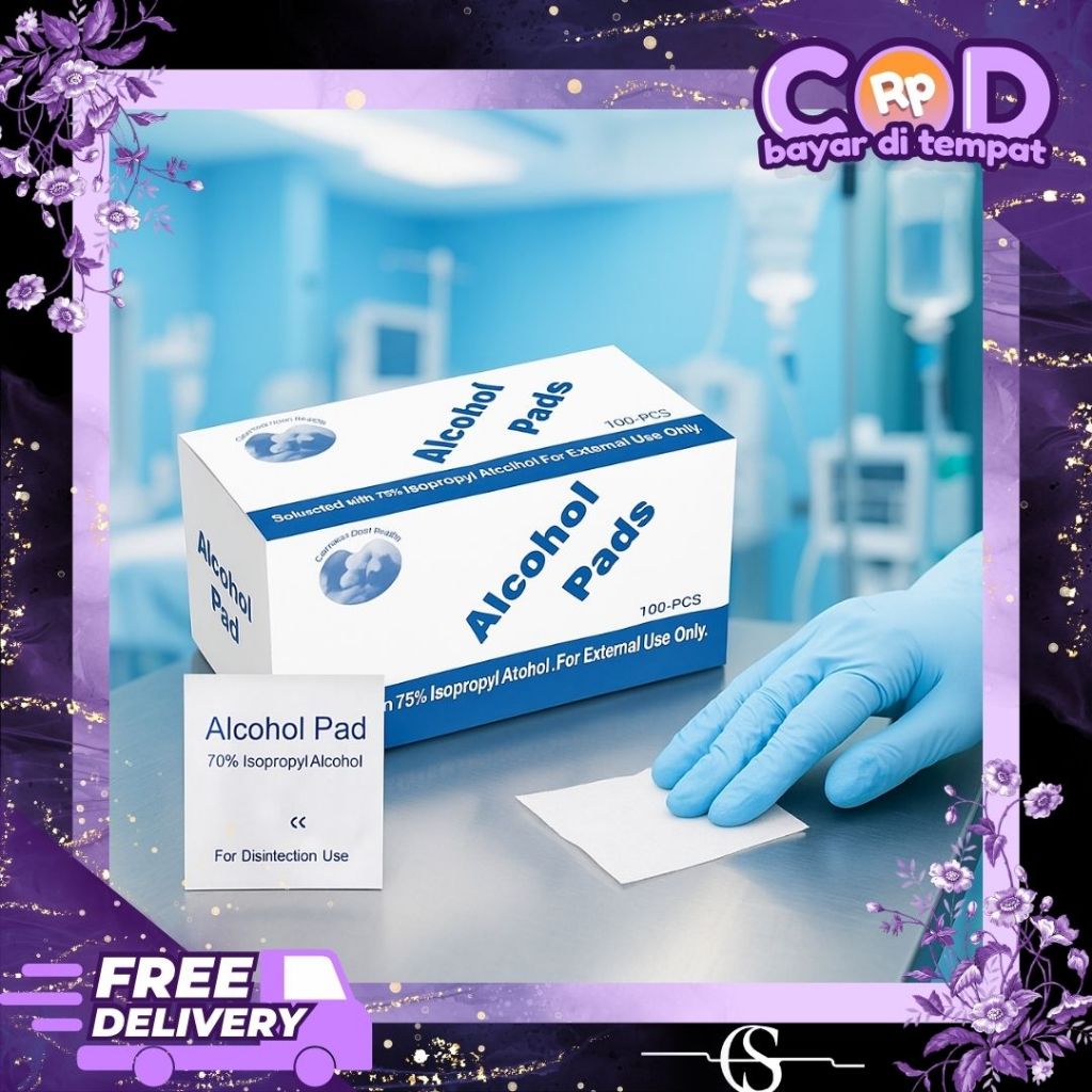 Jual Alkohol Pads Kapas Alkohol / Isi 100Pcs Tissue Alkohol / Tissue ...