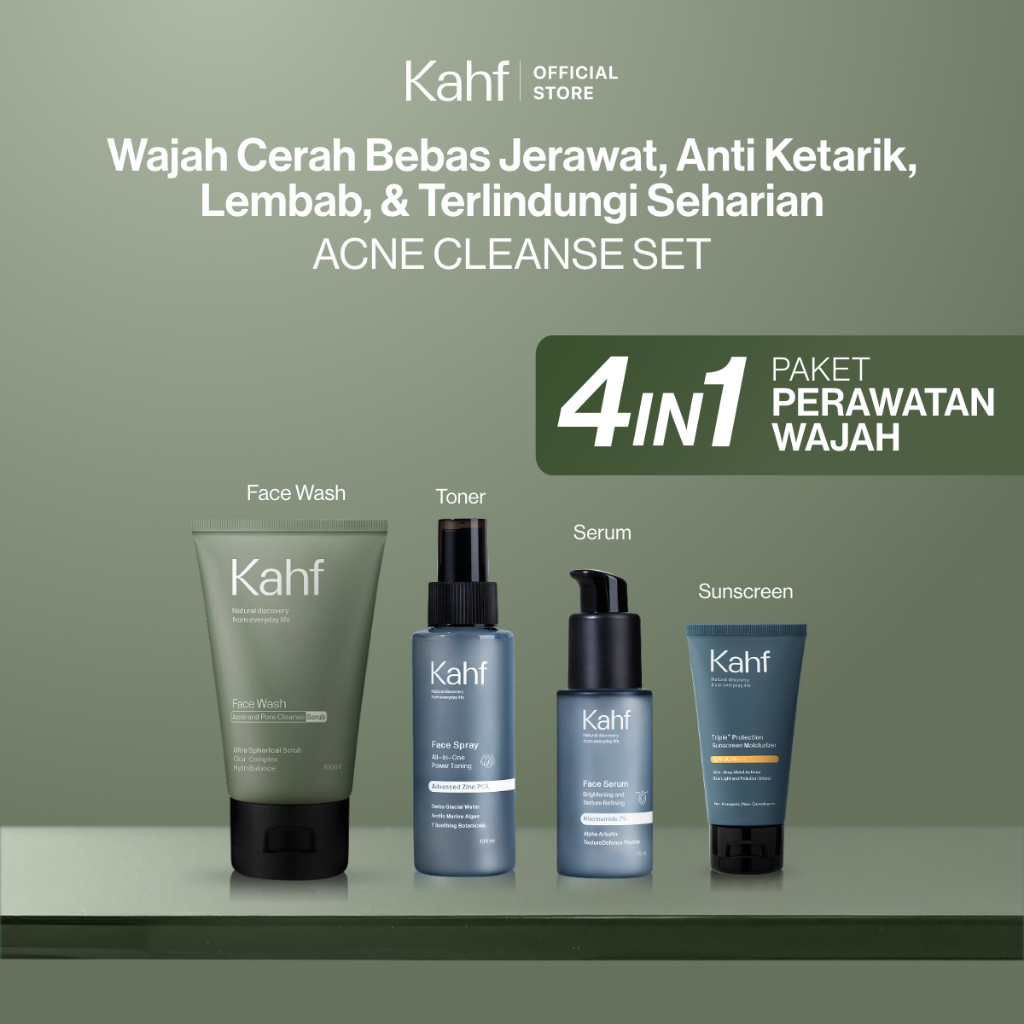 Jual [SPECIAL SUPER BRAND DAY : KAHF 4IN1 PAKET PERAWATAN WAJAH] Paket ...