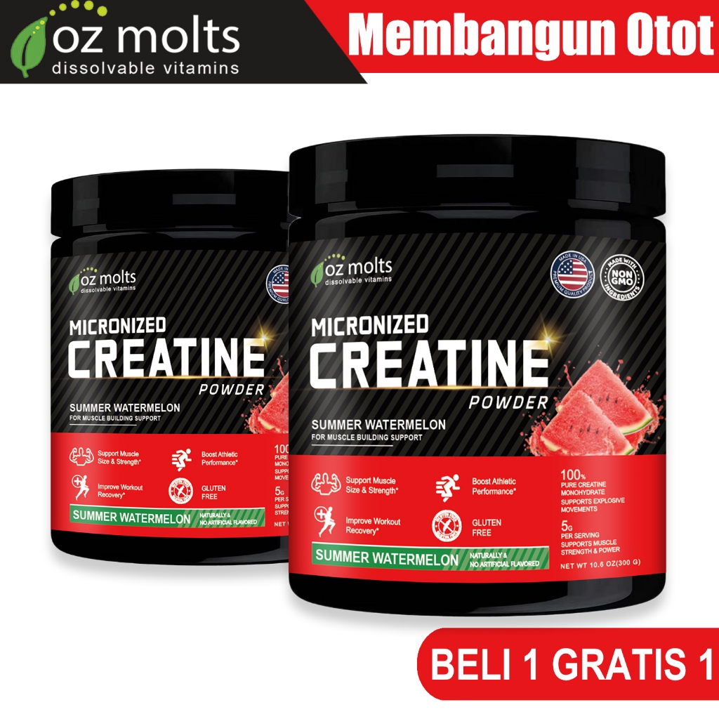 Jual Ozmolts Creatine Monohydrate Creatine Gym Susu Creatine Powder ...