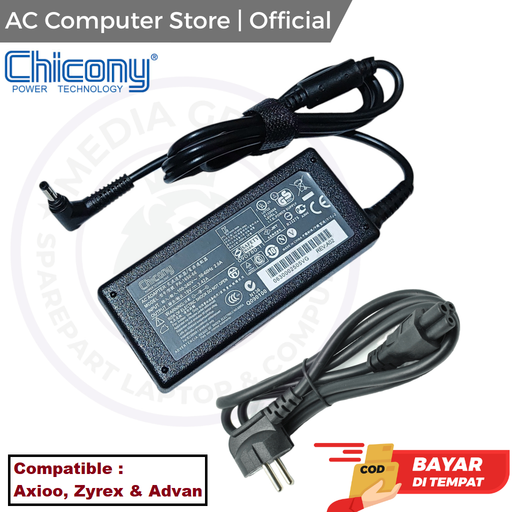 Jual Charger Axioo MYBOOK Z6 Z10 series 19v 3.15A | Shopee Indonesia