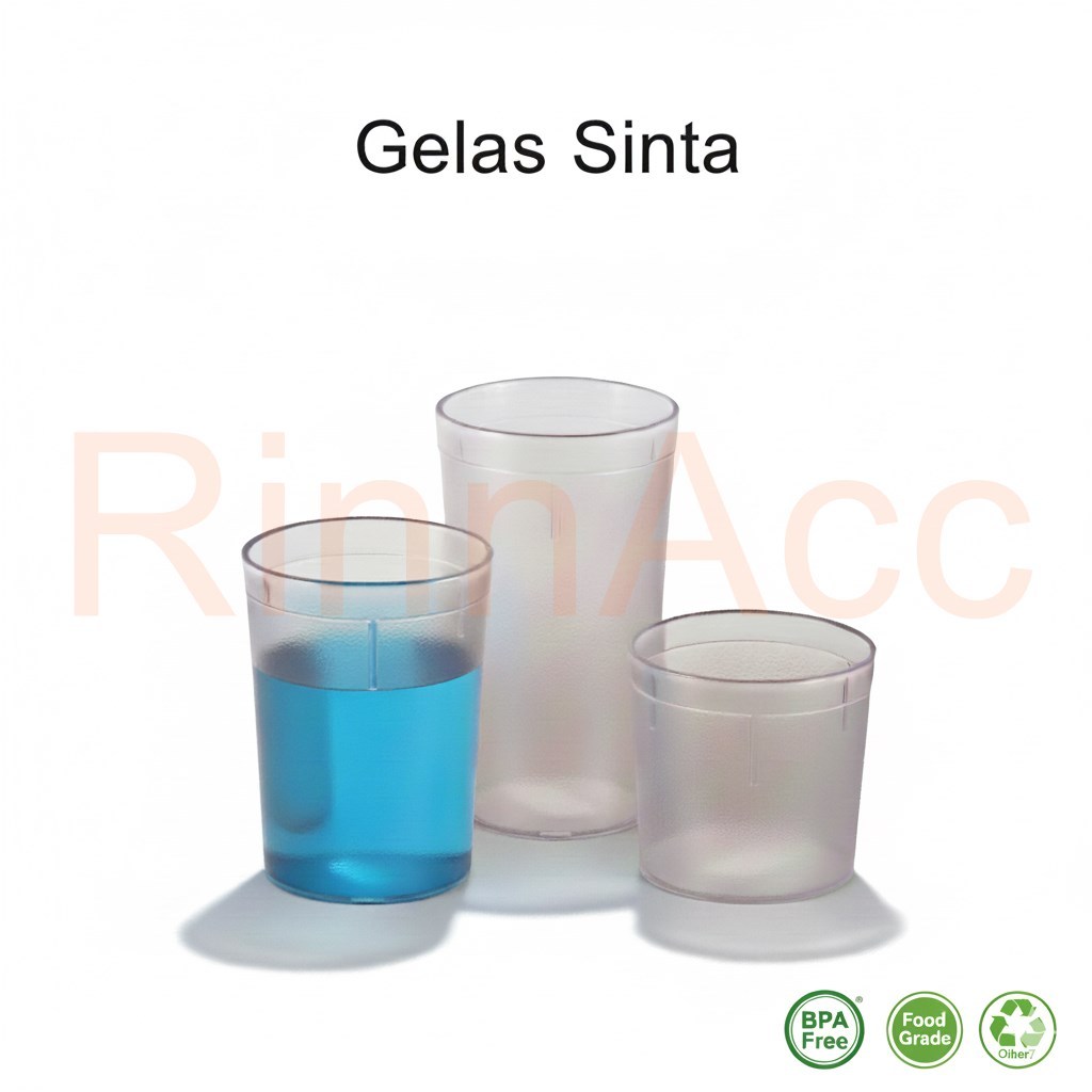 Jual Gelas Akrilik Acrylic Premium 200mL 400mL Anti Pecah Bening ...