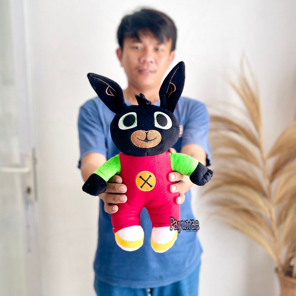 Jual Boneka Bing Bunny Mewah 30cm Kartun Kelinci Hitam Baju Merah ...