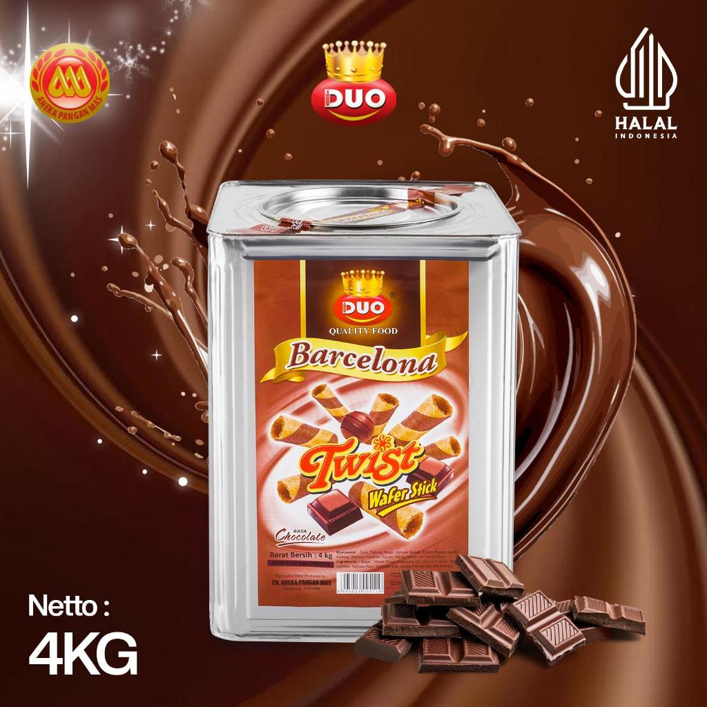 Jual DUO Barcelona Twist Wafer Roll Mini isi Krim Rasa Cokelat ...