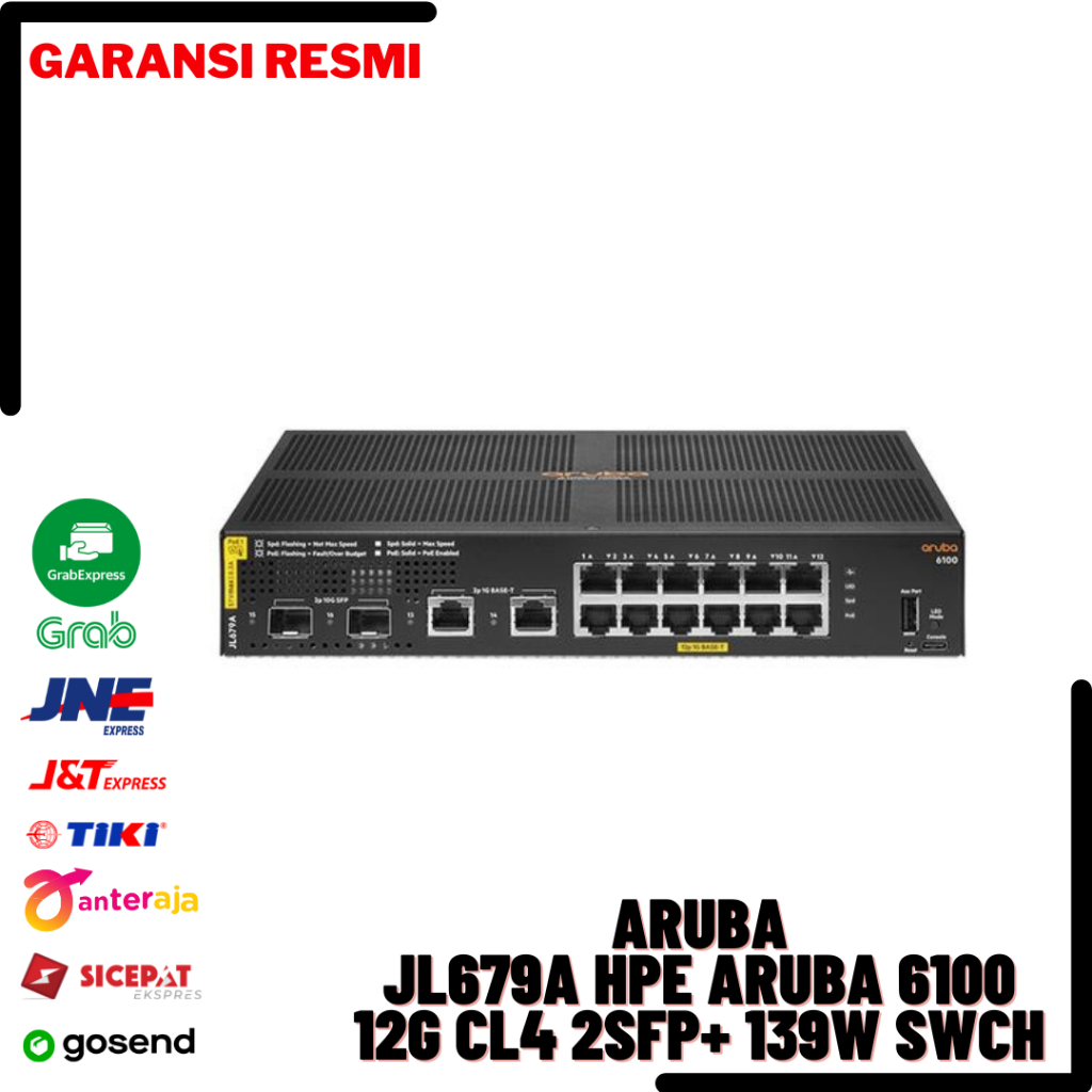 Jual JL679A HPE Aruba 6100 12G CL4 2SFP+ 139W Swch | Shopee Indonesia