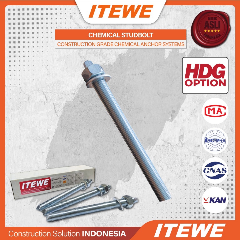 Jual ITEWE CHEMICAL STUDBOLT HDG | Shopee Indonesia