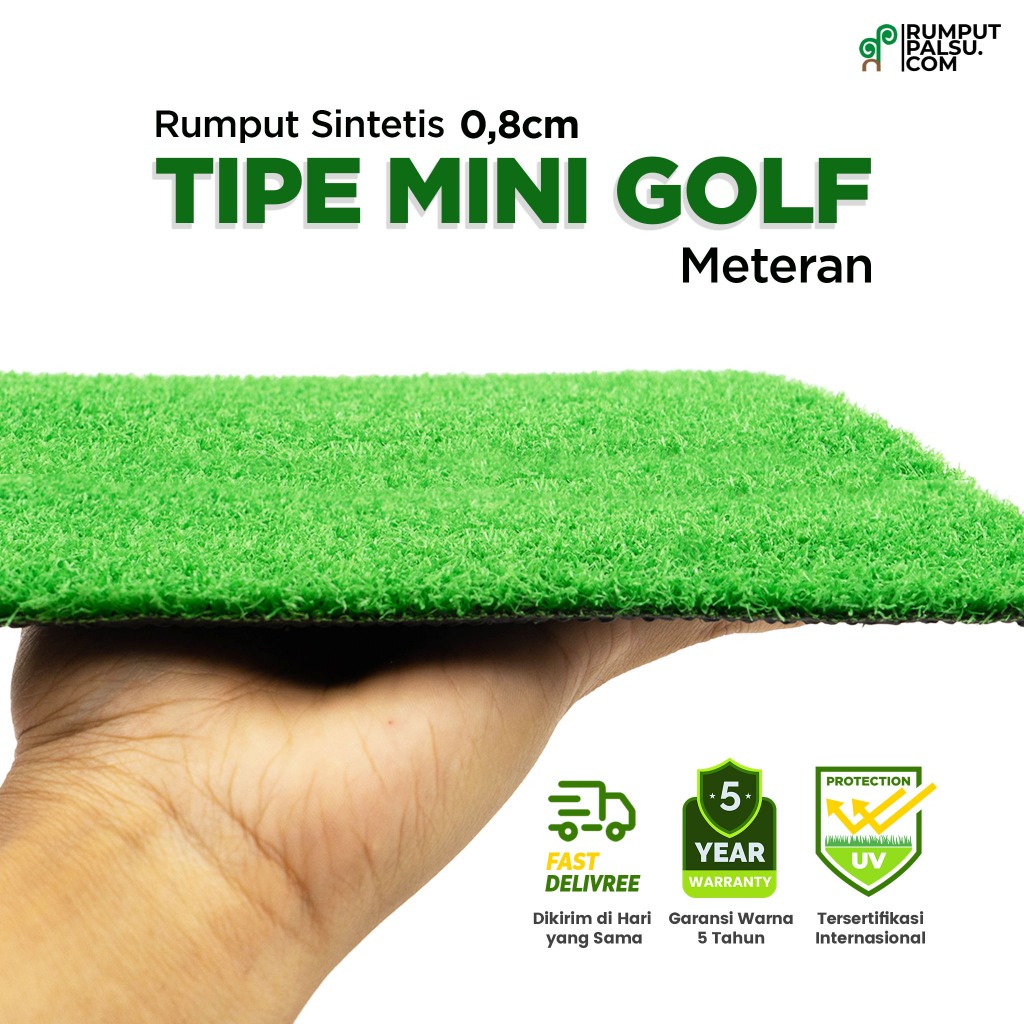 Jual Rumput Sintetis Mini Golf 8mm Premium Karpet Golf Driving Pad ...