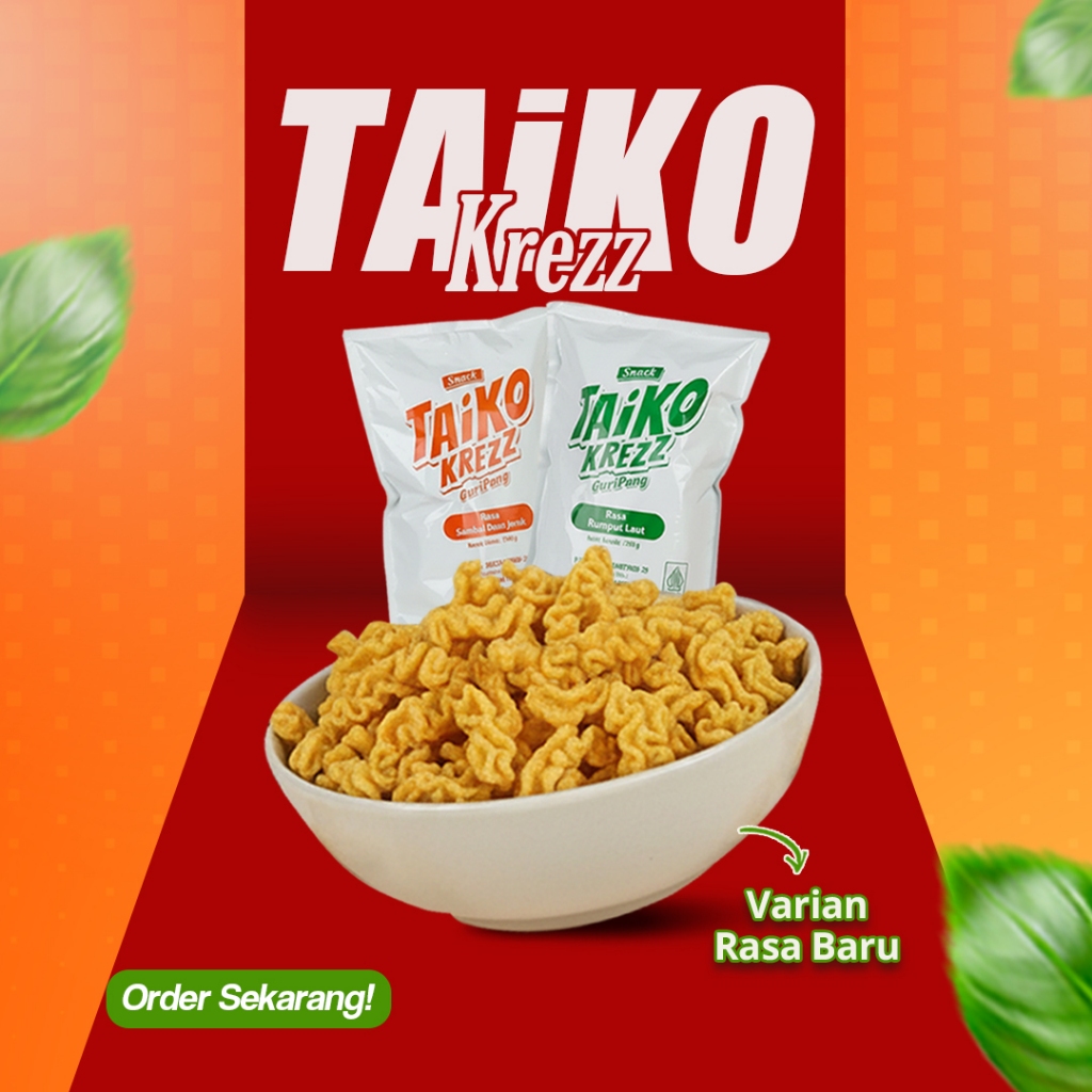 Jual NEW!! VARIAN RASA BARU Cemilan Snack makanan Taiko Krezz Guripang ...
