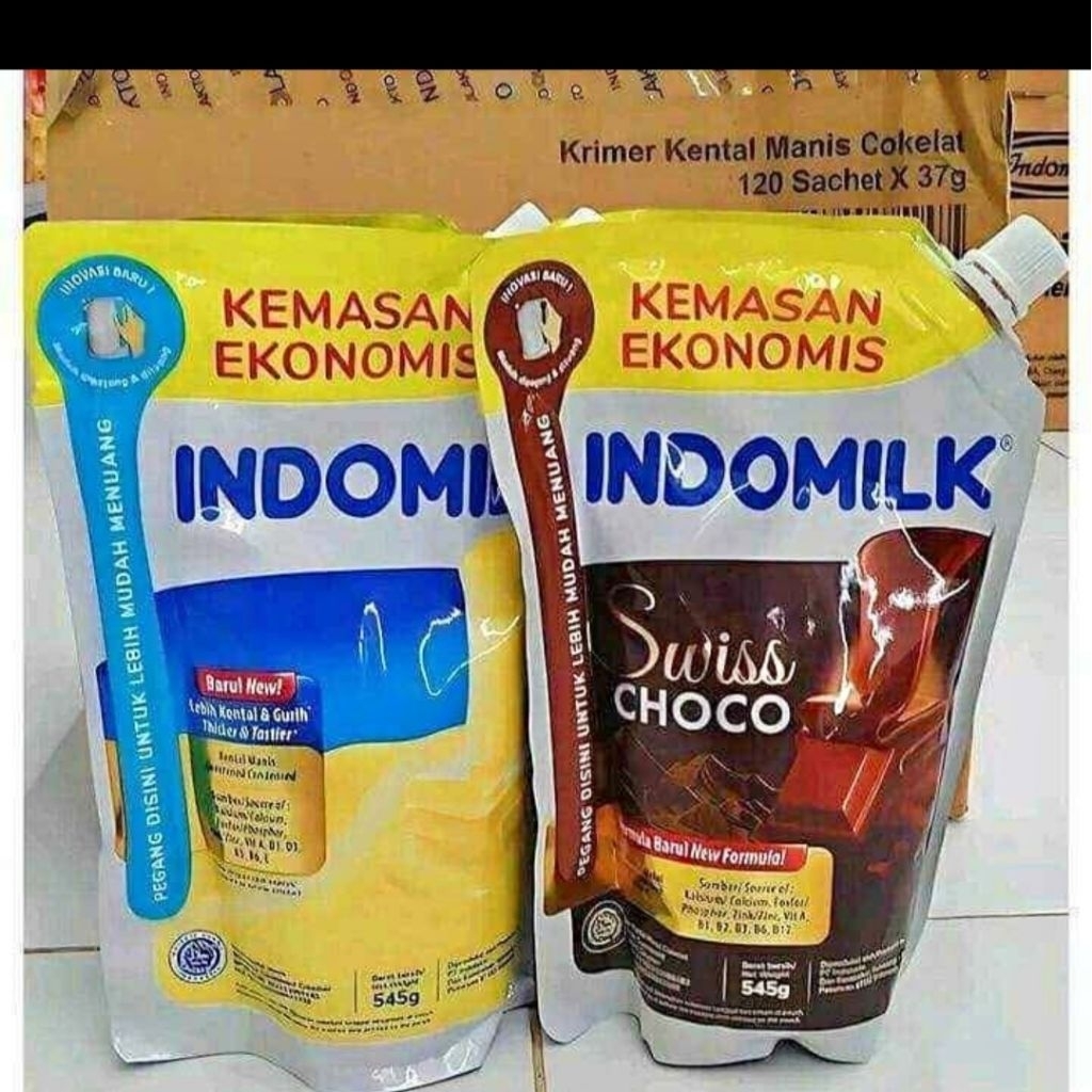 Jual INDOMILK SUSU KENTAL MANIS POUCH 545GR isi 24 pcs | Shopee Indonesia