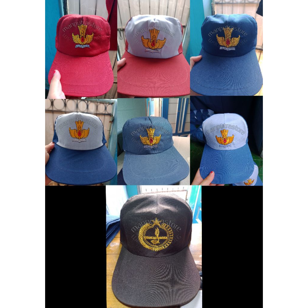 Jual topi sekolah SD SMP SMA Pramuka topi seragam sekolah | Shopee ...