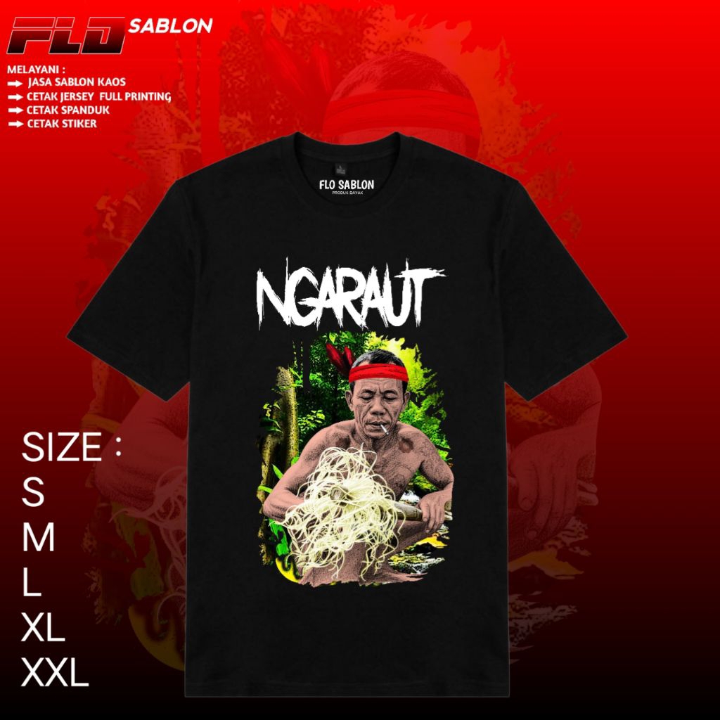 Jual NGARAUT PABAYO KAOS KHAS KALIMANTAN | Shopee Indonesia