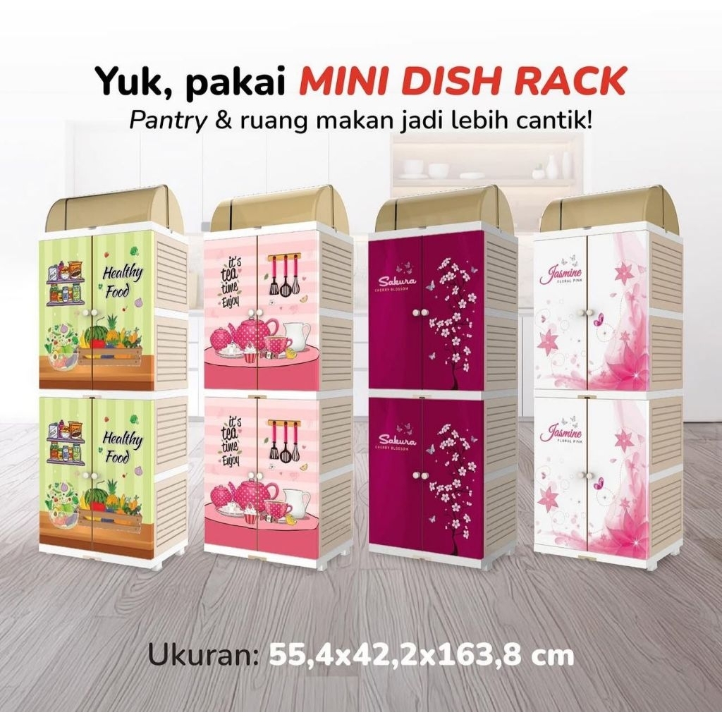Jual Naiba Rak Piring Plastik Tempat Penyimpanan Makanan Mini Dish Rack ...