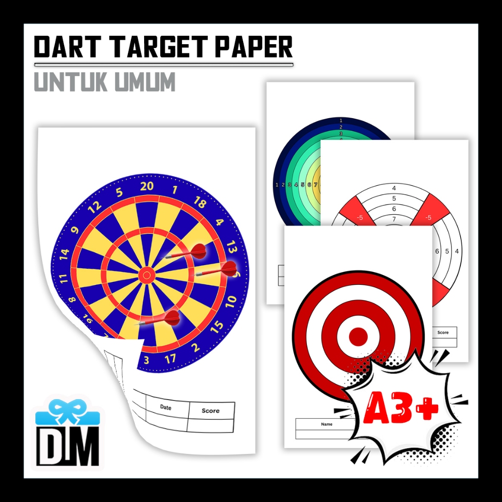 Jual Kertas Target Bidik Tembakan Sniper Soft panah Target Arrow ...
