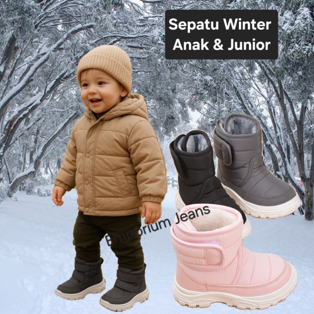 Jual Sepatu Boots Anak Musim Dingin / Waterproof Winter Boots 030 ...