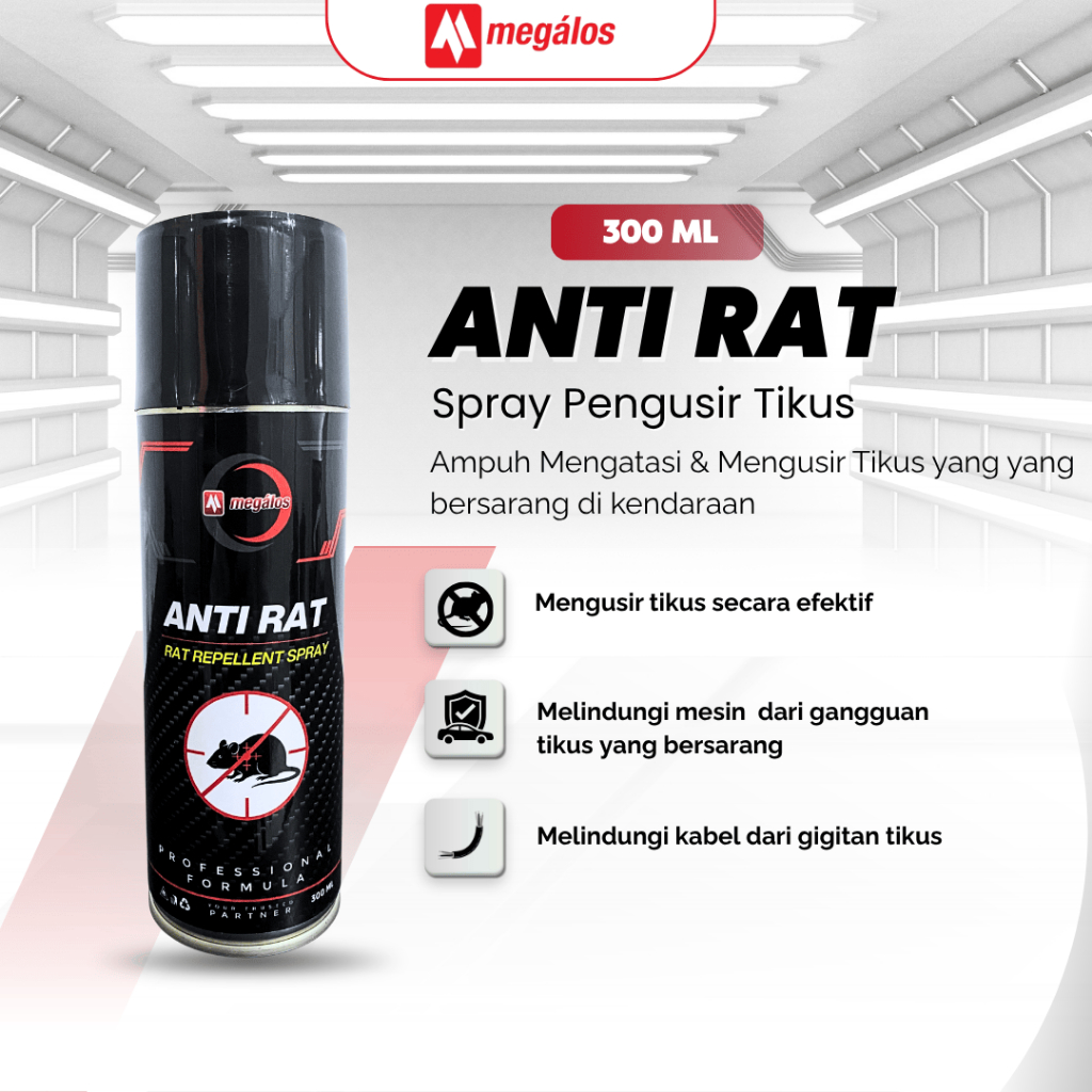 Jual Anti Rat Cairan Pengusir Tikus Mobil - Rat Repellent Spray 300 ML ...