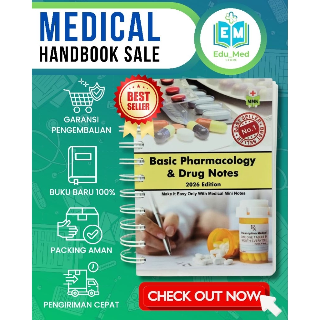 Jual PROMO - Basic pharmacology and drug notes edisi 2026 - Buku Saku ...