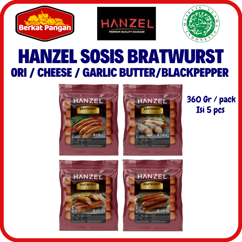 Jual Hanzel Sosis Sapi Original Bratwurst / Bratwurst Cheese / Garlic ...