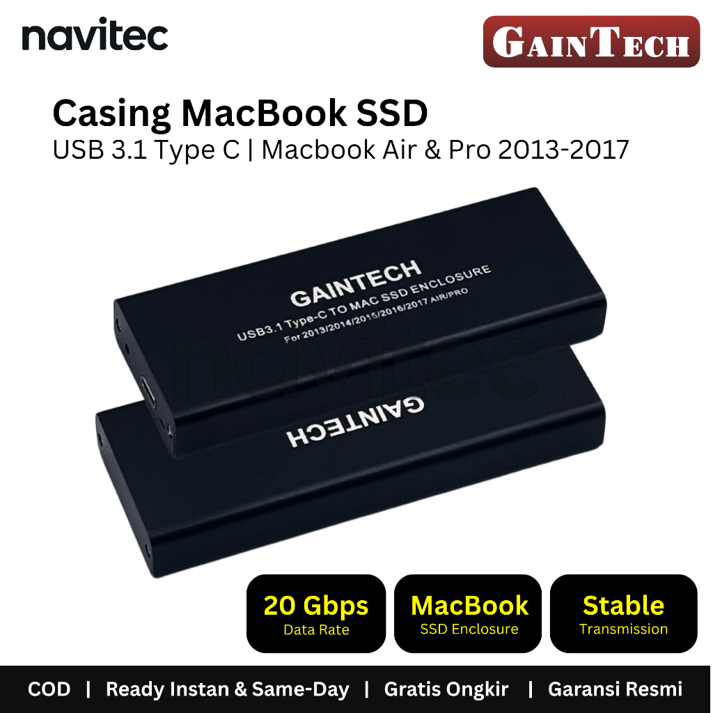 Jual GainTech Casing USB 3.1 to Mac SSD Enclosure (Untuk MacBook Air ...