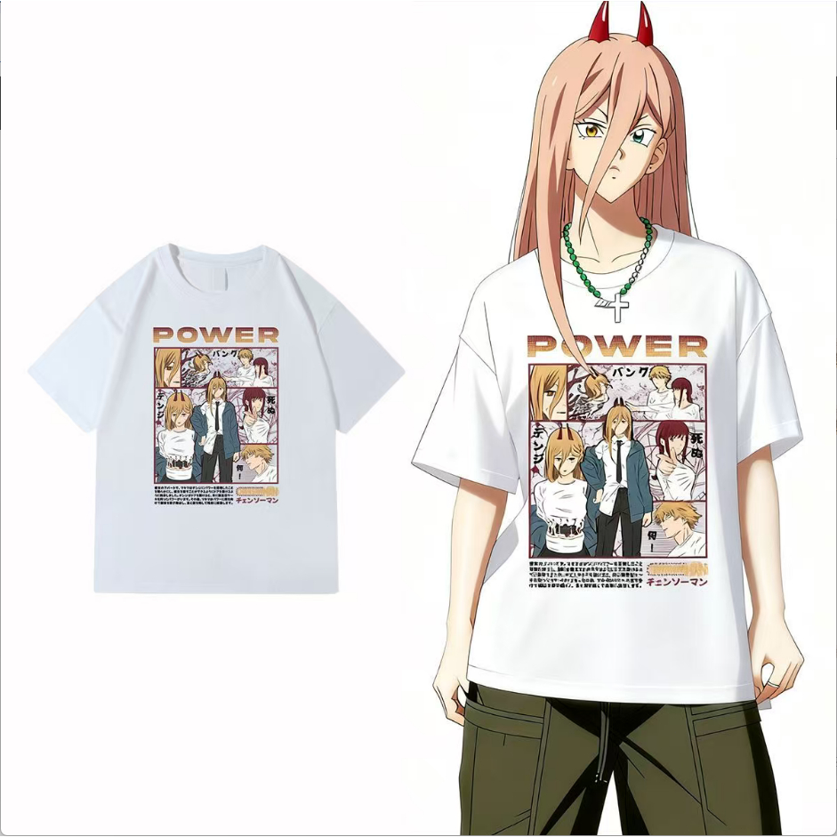 Jual T-shirt Chainsaw Man (Pawa, Denji, Makima, Fujimoto Tatsuki) untuk ...