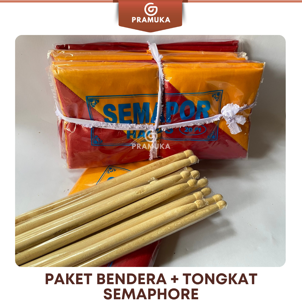 Jual Paket Hemat 20 Pcs Tongkat Semaphore dan 20 Pcs Bendera Semaphore ...