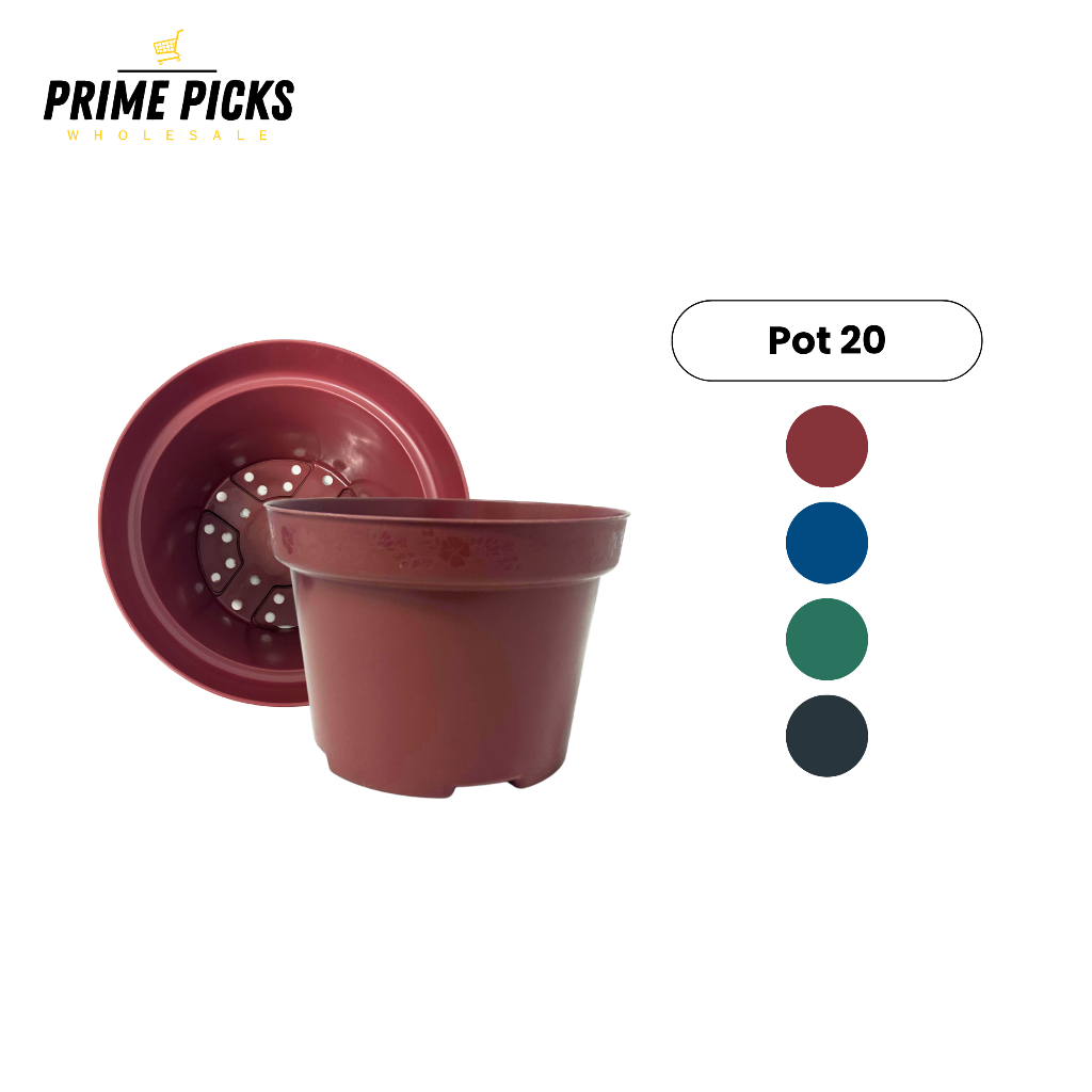 Jual Pot Bunga Bulat Polos | Pot Warna Warni 20 cm | Shopee Indonesia