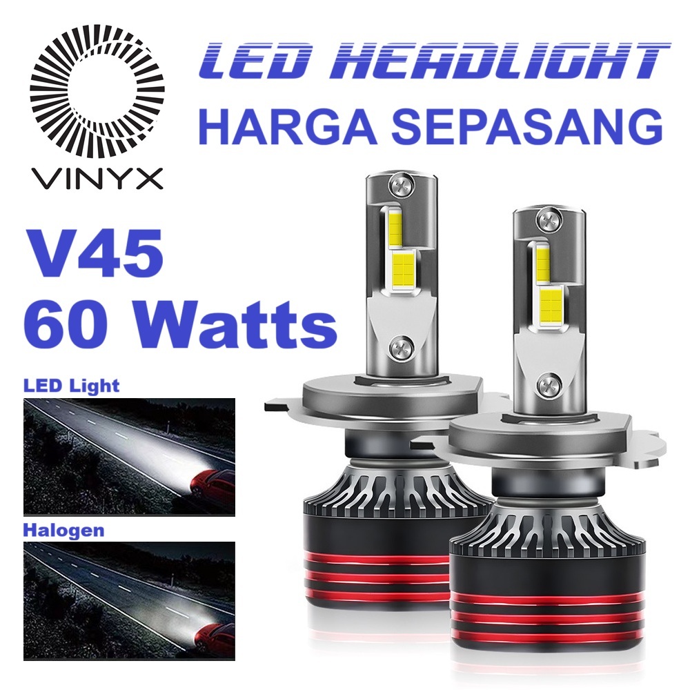 Jual Bohlam Lampu Utama LED Mobil VINYX V45 CSP 3570 H1 H3 H4 H7 H11 ...