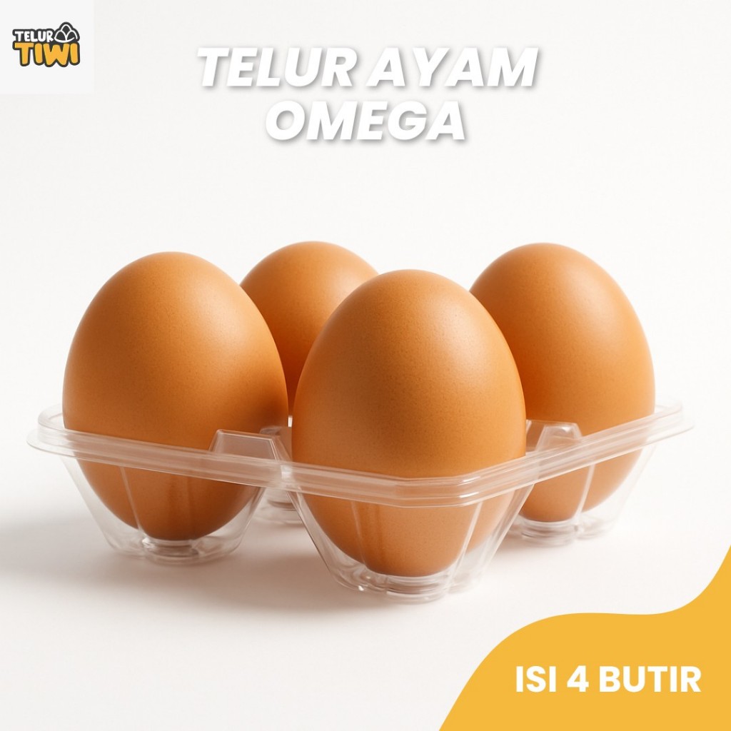 Jual Telur Tiwi Telur Ayam Omega 3 Pack 4 Pcs Sehat Kaya Nutrisi ...