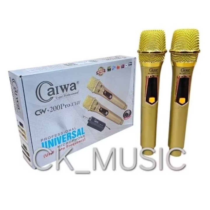 Jual CAIWA Mikrofon Wireless CW-200PRO UHF dan CW-2 UHF dengan Receiver ...